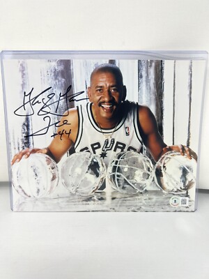 George Gervin Signed Inscribed 8x10 W/ Toploader Beckett COA Spurs | eBay