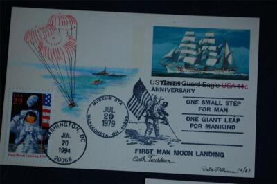 25th Anniversary of the First Moon Landing Stamp FDC Olde-Well HP S ...