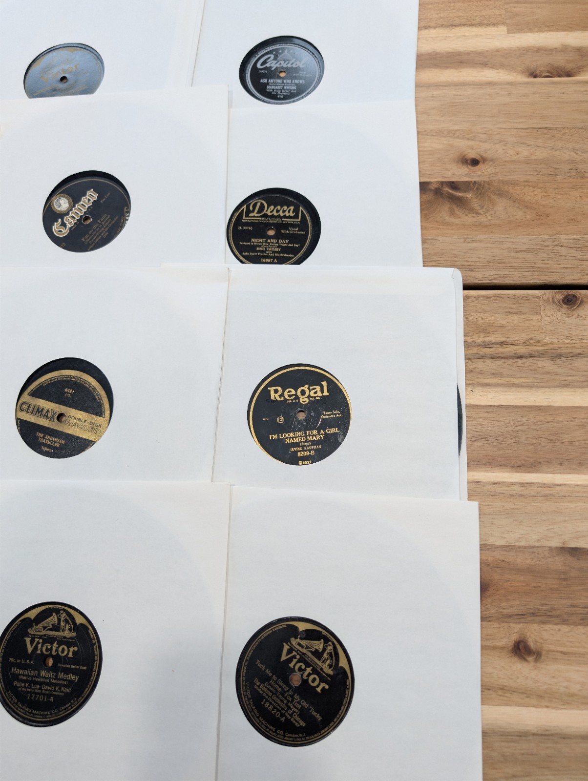 Lot Of 12 78 RPM Records Victor Climax Decca Cameo Capital Regal Dot ...