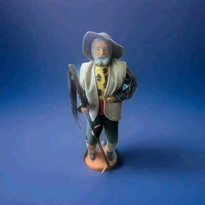 Santon France Terra Cotta 9" Man with Sythe Figurine M. Chave As Is | eBay
