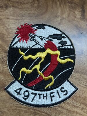 USAF 497th Fighter Interceptor Squadron patch Rare Vtg US Air Force 4 ...
