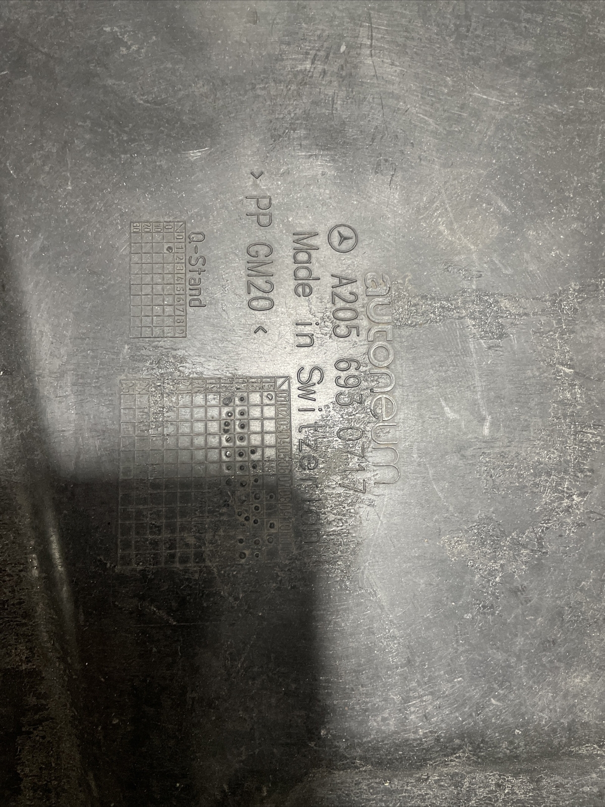 Mercedes-Benz C Class W205 Rear Undertray Cover P/n A2056930717 Ref ...