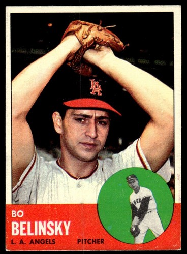 1963 Topps Bo Belinsky / Los Angeles Angels #33 | eBay