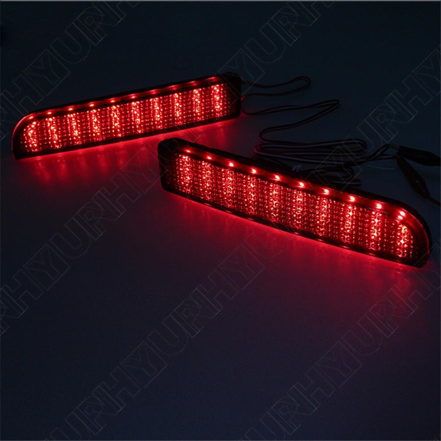 2x Bumper LED Tail Lights Reflectors For 2008-2017 Mitsubishi Lancer ...