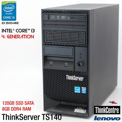 IBM LENOVO THINKSERVER TS140 I3 4330 WORKSTATION 120GB 8GB COMPUTER PC WIN 10 11 | eBay