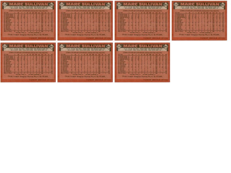 (7) 1986 Topps #529 Marc Sullivan Boston Red Sox Card Lot | eBay