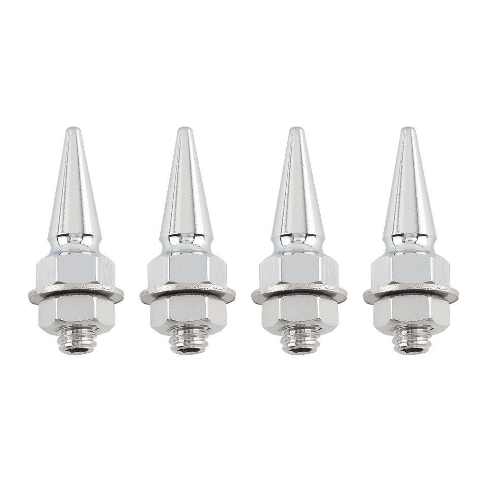 Chrome Spike Billet Aluminum License Plate Frame Tag Bolts Screw 4PCS ...