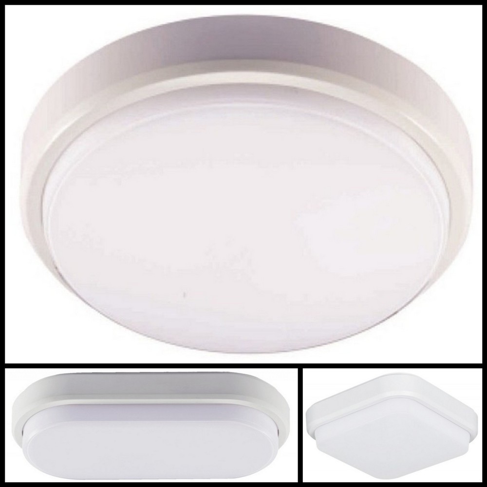 Emco 12W LED Bulkhead IP54 Outdoor Indoor Ceiling Wall Light Fitting ...