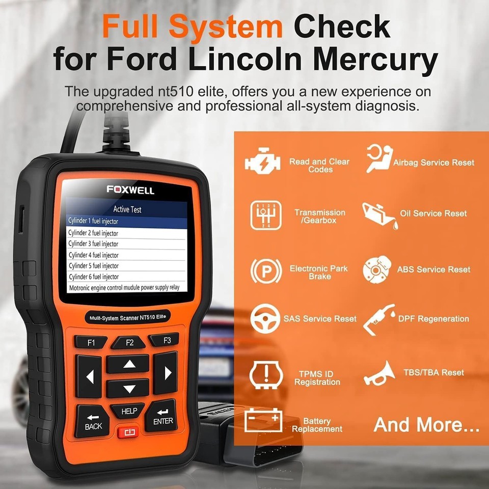 For Ford All System Auto Diagnostic Bi-directional OBD2 Code Reader ABS ...