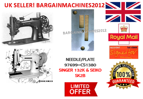 SINGER 132K SEIKO SK2B NEEDLE/PLATE 97699=CS1380 INDUSTRIAL SEWING ...