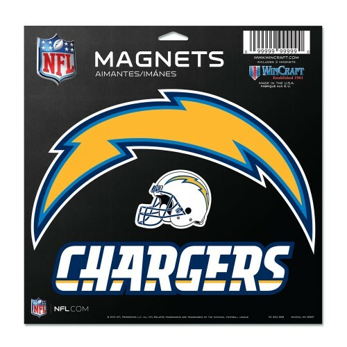 LOS ANGELES CHARGERS 3 PACK DIE-CUT VINYL MAGNETS 11"X11" NFL LICENSED ...