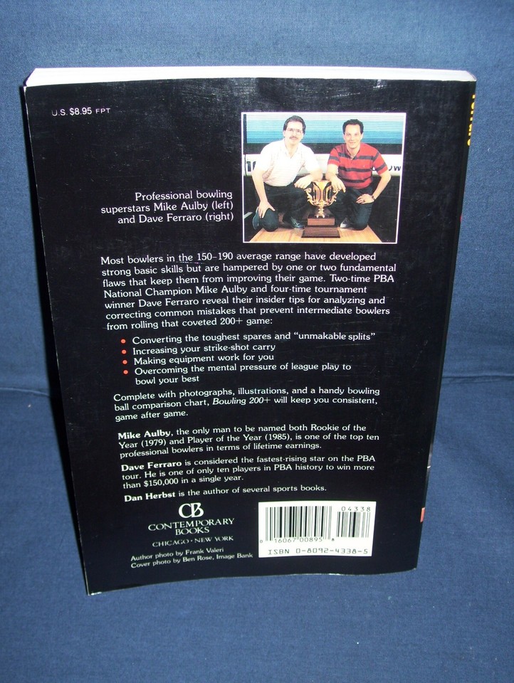 Bowling 200 Used Softcover Mike Aulby & Dave Ferraro 1989 Contemporary ...