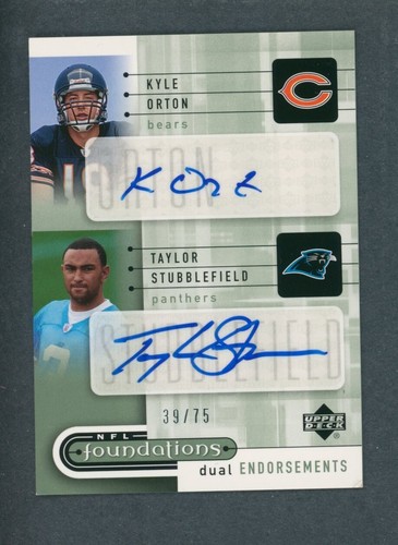 2005 Upper Deck Foundations Dual Endorsement Kyle Orton Taylor ...