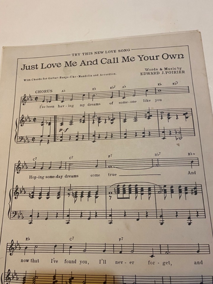 1947 "My Flaming Heart" Sheet Music by Edward J. Poirier Bay City ...