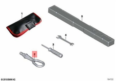 Genuine BMW E53 E60 E60N E61 Tow Hook Tool Towing Hinge Eye OEM ...