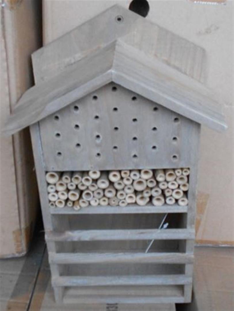 Insect Habitat Tower Hotel Wooden Natural Bee Nest Butterfly Bug Lady ...