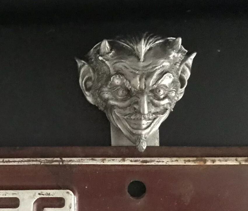 DEVIL HOT ROD RAT ROD CAR MOTORCYCLE LICENSE PLATE TOPPER [ ROAD DEVIL ...