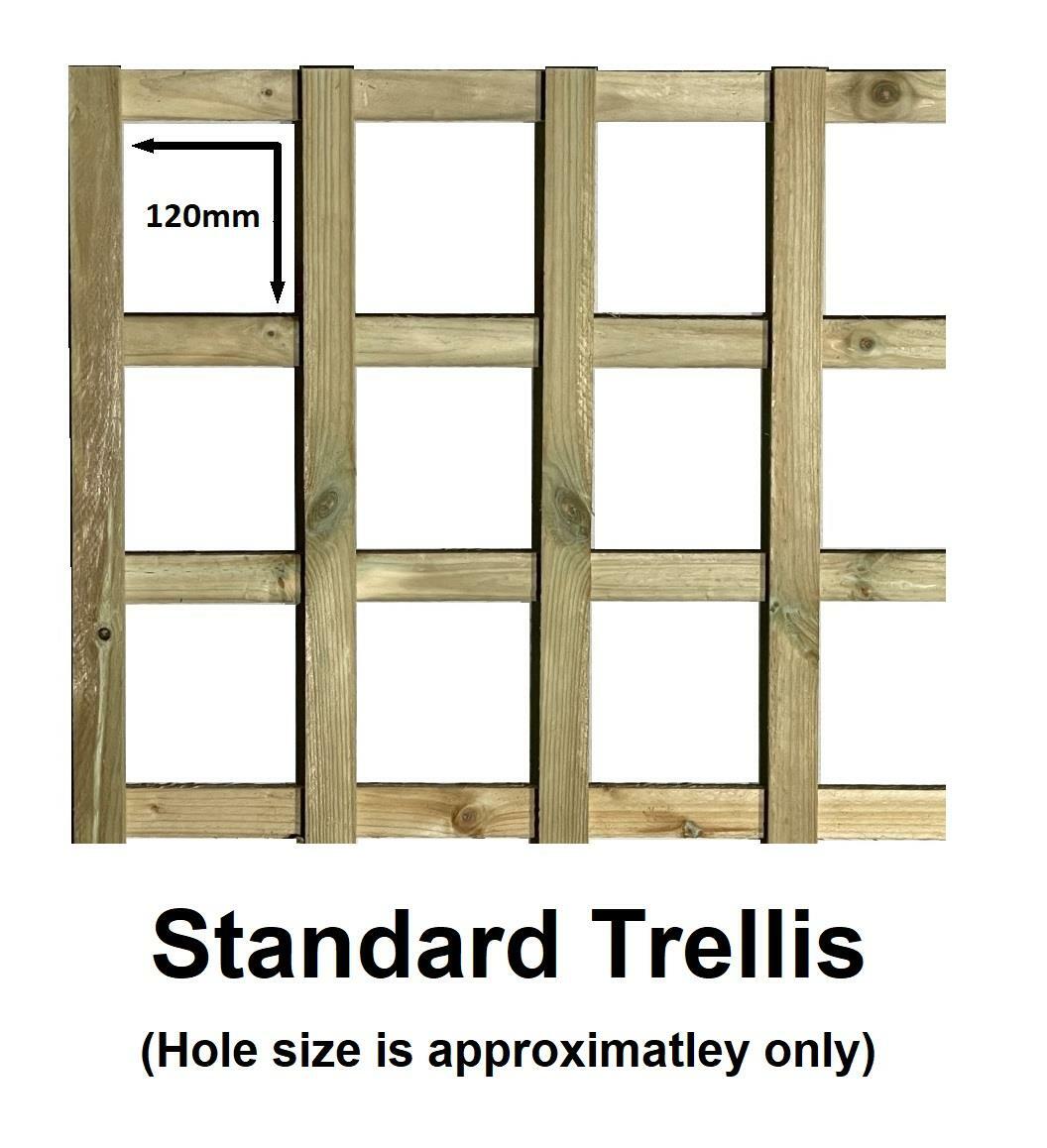 6x4 Heavy Duty Squared Trellis Fence Topper Lattice Wood | eBay