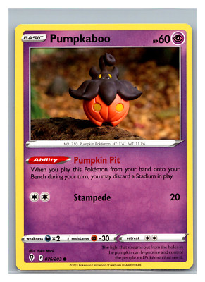 Pokémon TCG Card - Pumpkaboo - 76/203 - Evolving Skies | eBay