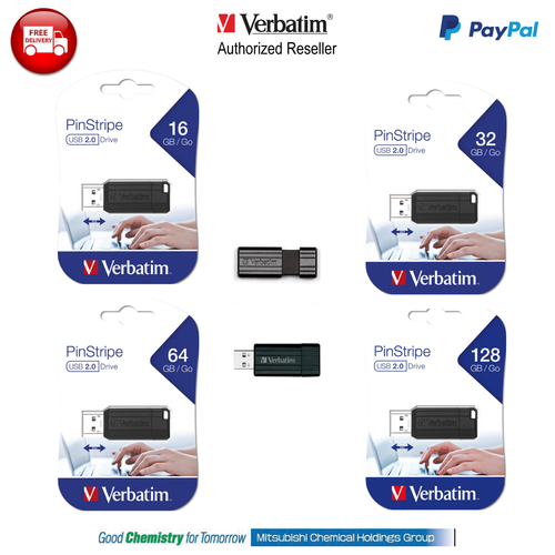 Verbatim USB Flash Drive Store n Go Pinstripe Memory Stick 16GB 32GB ...
