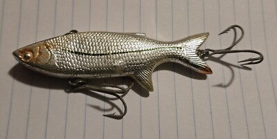 Vintage Doll Fish Vibrator Blue Red Silver 2.5" Body Fishing Lure ...
