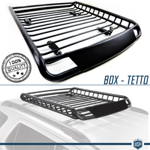 PORTAPACCHI Auto Box Tetto Off Road in ACCIAIO Portabagagli Portatutto ...