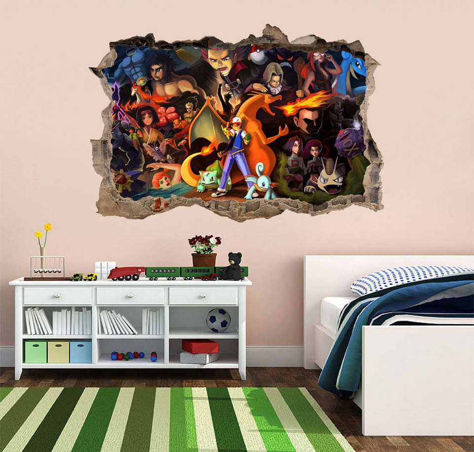 Pokemon Wall Decal Removable Sticker Wall Art Decor Mural H708 | eBay