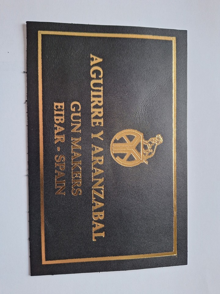 AYA Leather Gun Case label- New Unused- Ultra Rare! | eBay UK