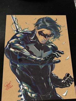 Nightwing Art Print Signed 8.5x11 | Art by Keyeske | eBay