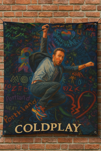Coldplay Painting High Quality Print Vinyl Banner Wall Art Decor Live ...