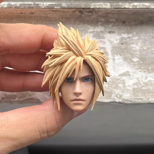 1/6 Male Head Sculpt Cloud Strife Carved Model For 12" Action Figure ...