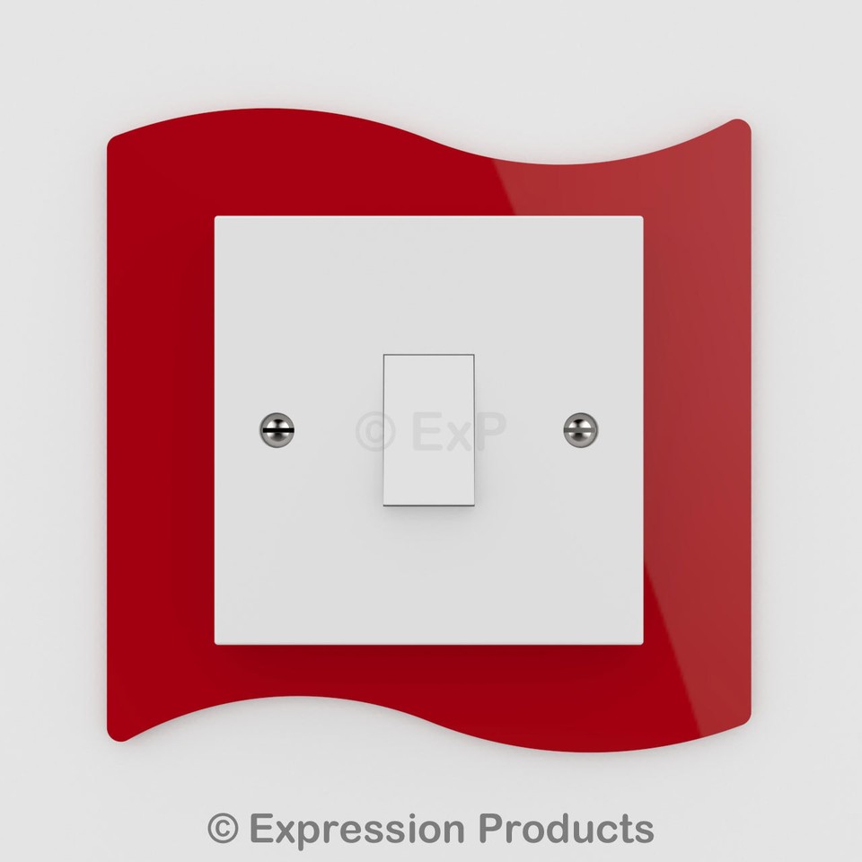 Double / Single Light Switch / Plug Socket Back Plate Finger Surround ...