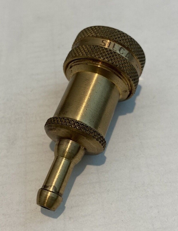 Vintage 1970 Silca floor pump Presta valve head chuck. NOS. Brass. Made ...
