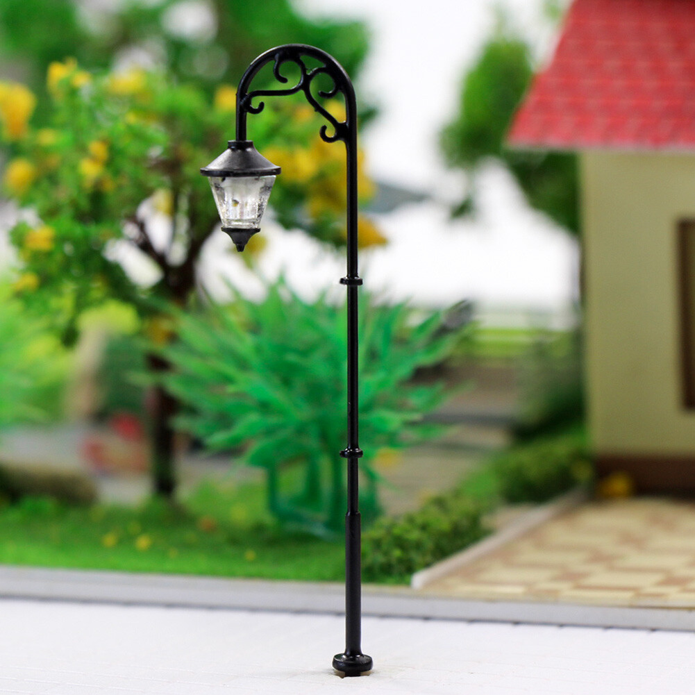 LYM55 10pcs Model Railway Train Lamp Post Street Lights HO Scale LEDs ...