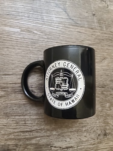 Vtg Attorney General official Judicial State Hawaii seal 6oz Coffee Tea ...