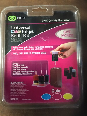 NCR Universal Color Inkjet Refill Kit NIP 2011 999289 For HP Canon ...