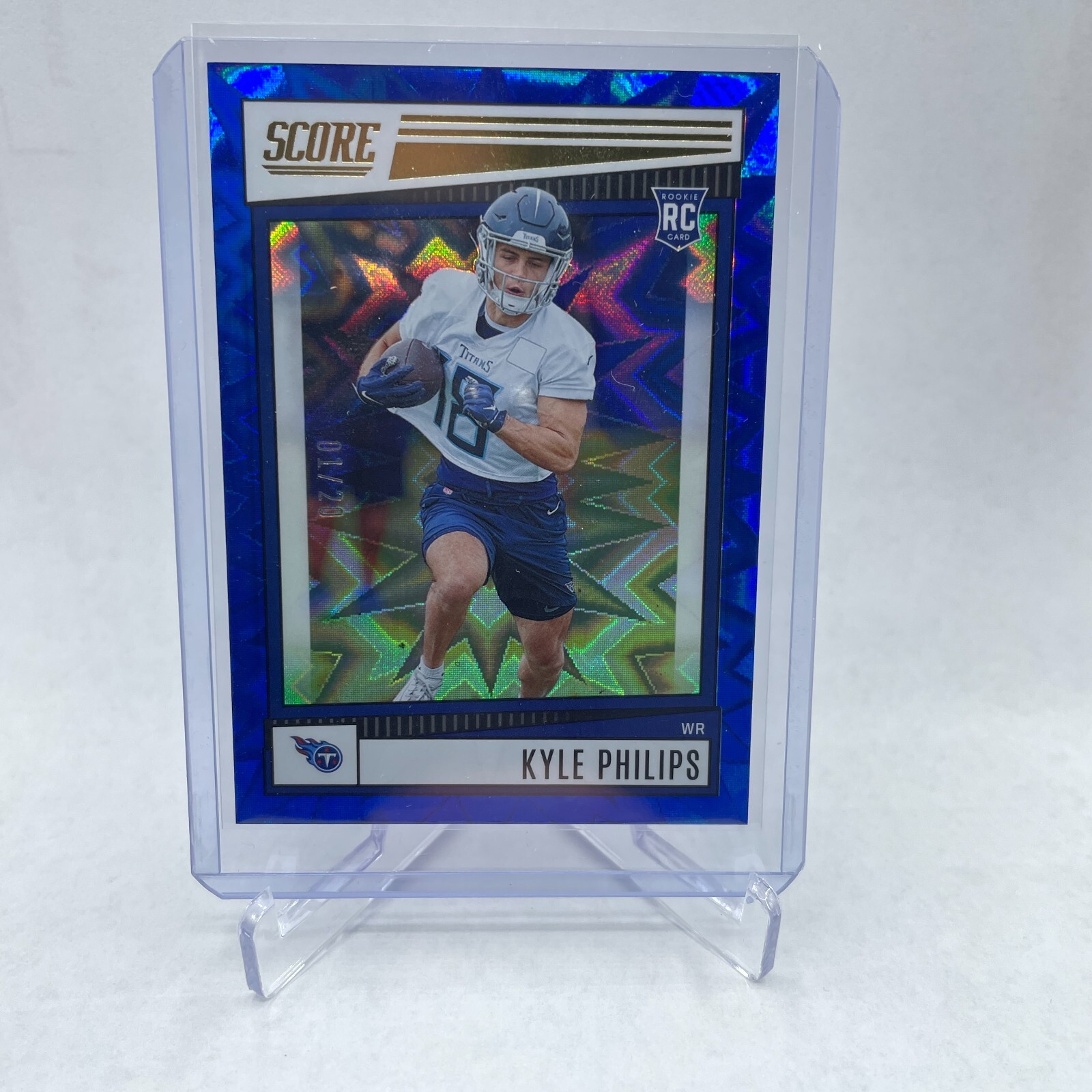 2022 Score BLUE EXPLOSION Kyle Phillips RC 1/20 SSP Titans Bookend | eBay