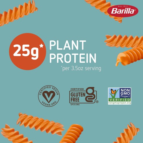 (5 Pack) Barilla Gluten Free Red Lentil Rotini Pasta, 8.8 Oz Natural ...