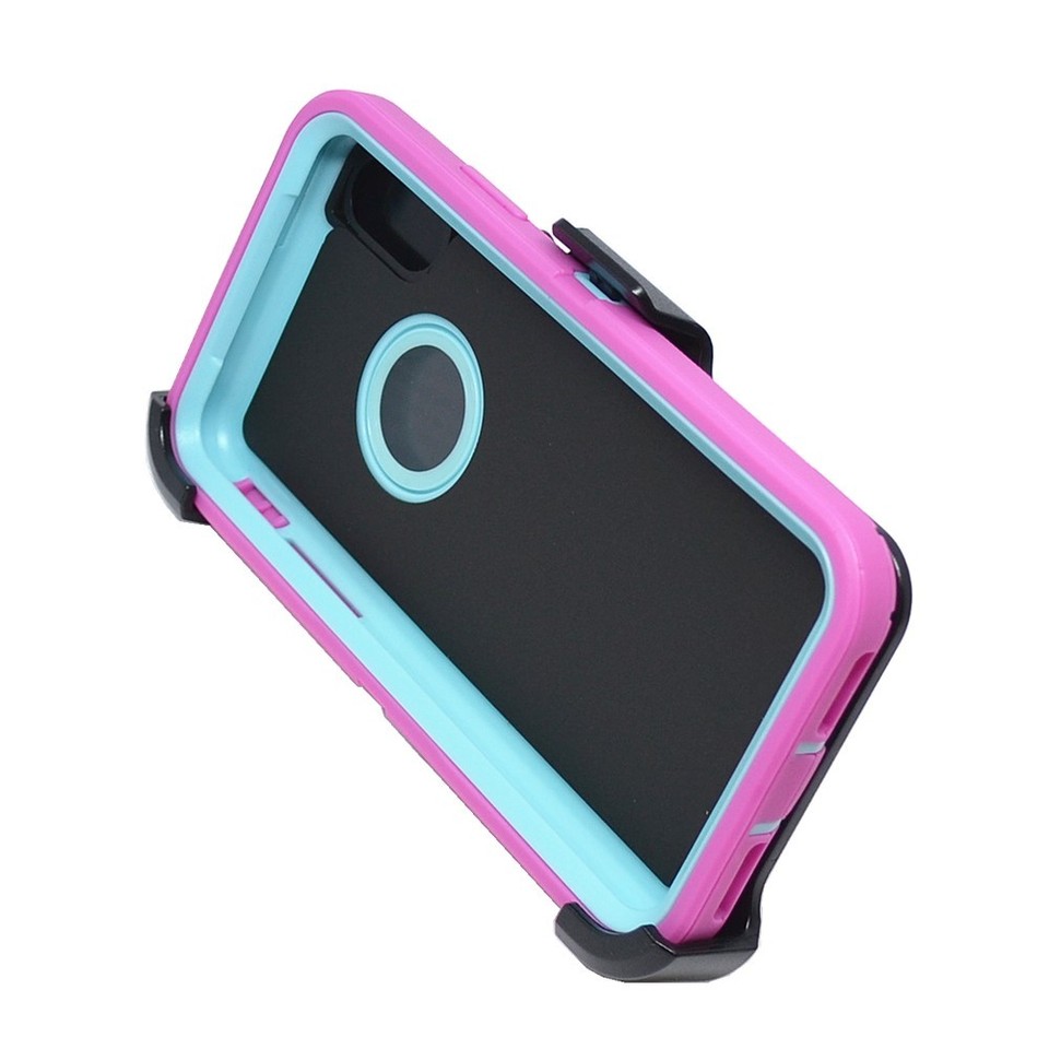 For iPhone XR Defender Case W/Tempered Screen (Clip Fits Otterbox) Pink ...