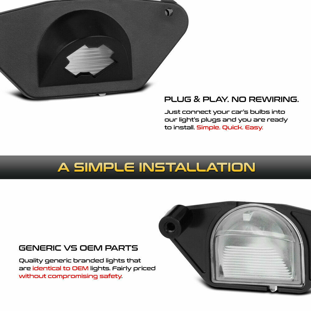 2x White 6000K Led Number License Plate Light For Chevrolet Corvette C3 ...