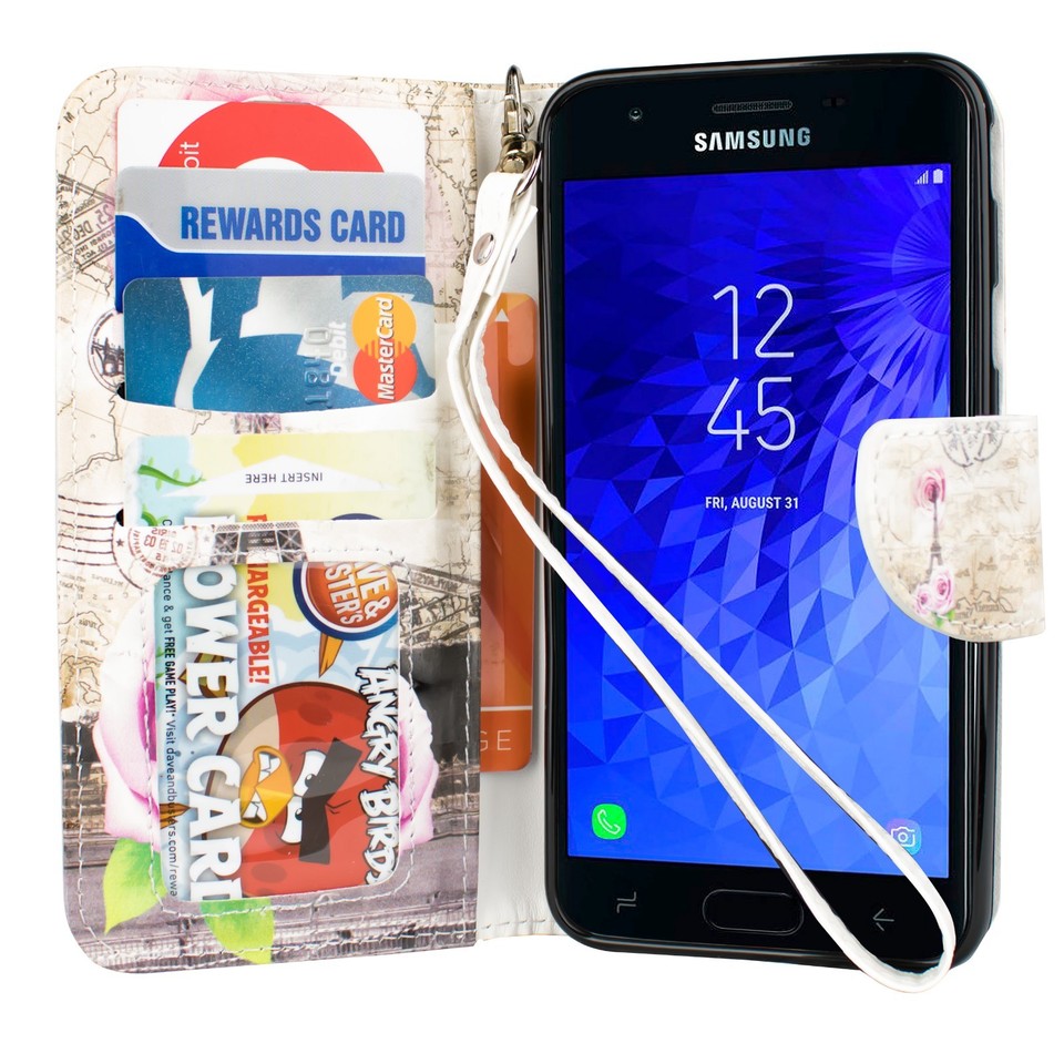 For Samsung Galaxy J7 REFINE 2018 J737 Card Slot Holder PU Leather ...