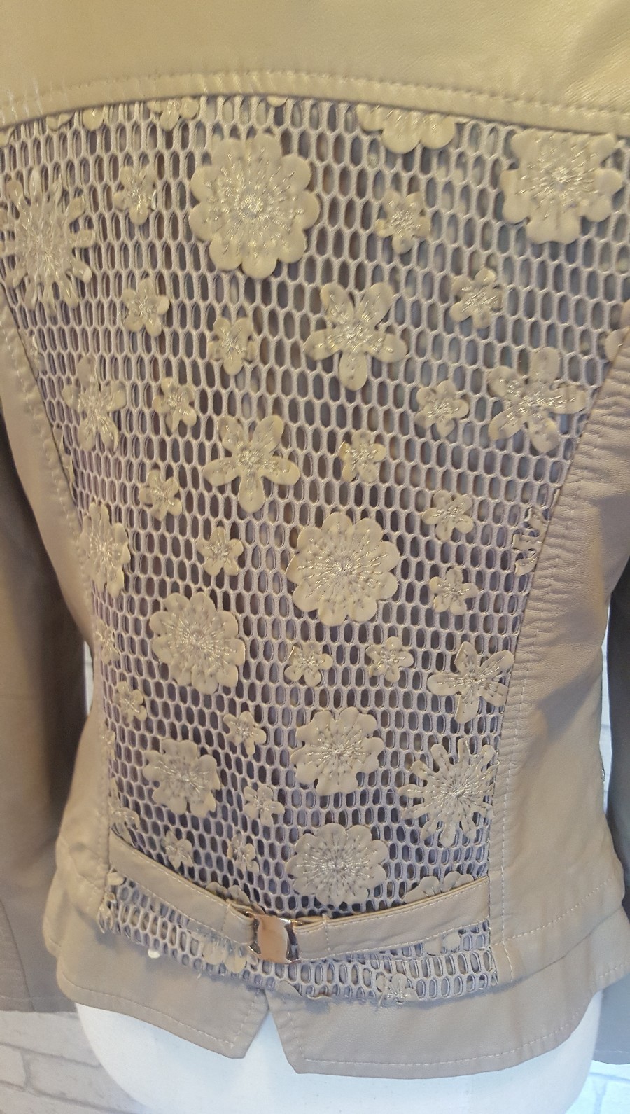 Softy Outerwear Collection Ladies Light Brown Faux Leather Jacket Size ...