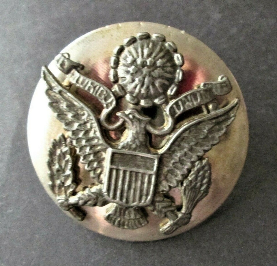 WW2 US ENLISTED MAN'S SERVICE DRESS CAP BADGE | eBay UK