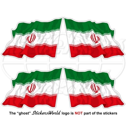 IRAN Islamic Republic Waving Flag Persia, Iranian Stickers 50mm x4 | eBay
