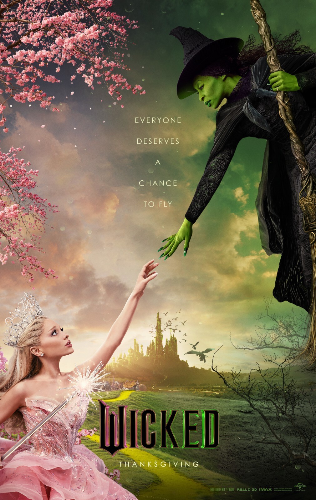 Wicked movie poster (b) - 11" x 17" inches - Cynthia Arivo, Ariana Grande
