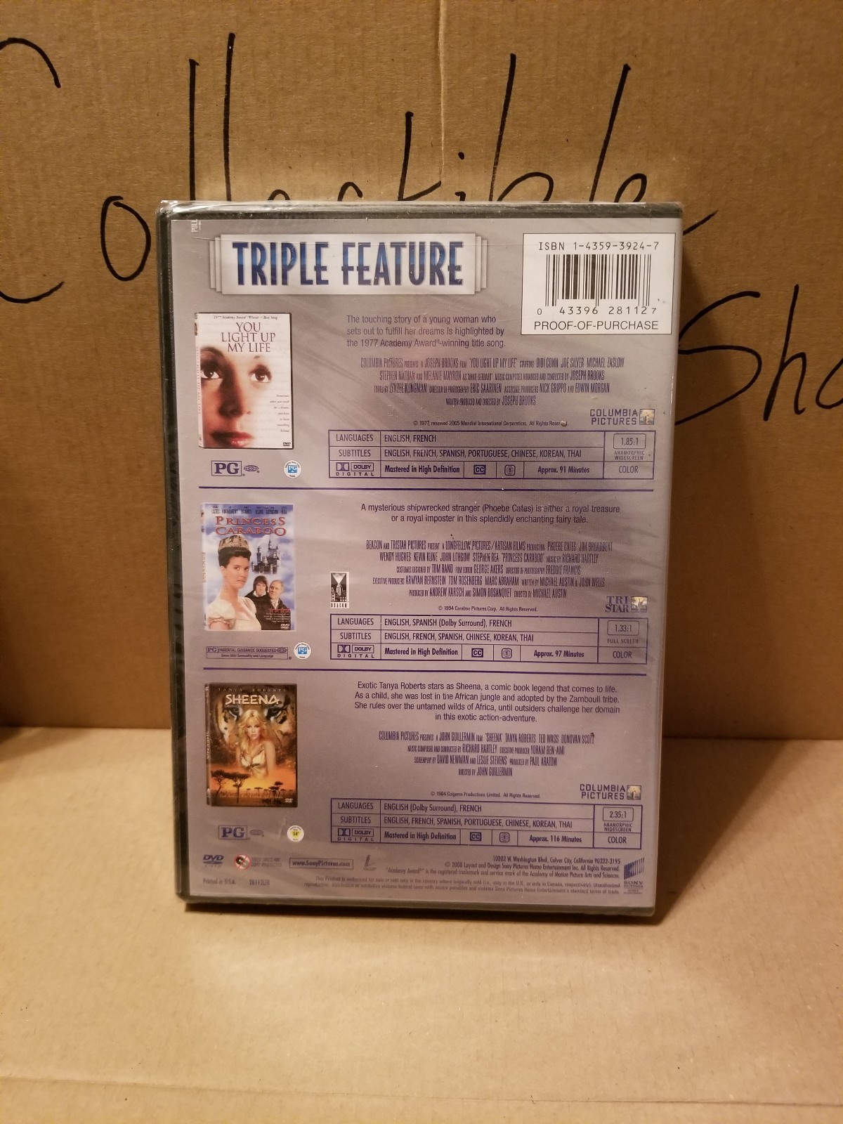 You Light Up My Life/Princess Caraboo/Sheena (DVD, 2008, 3-Disc Set ...