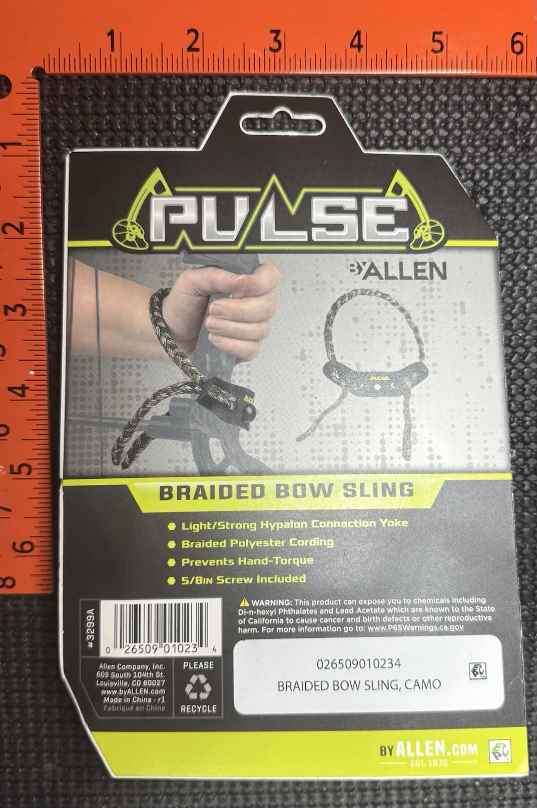 Pulse Braided Compound Bow Archery Sling, 8 in., Multi-color Brand New ...