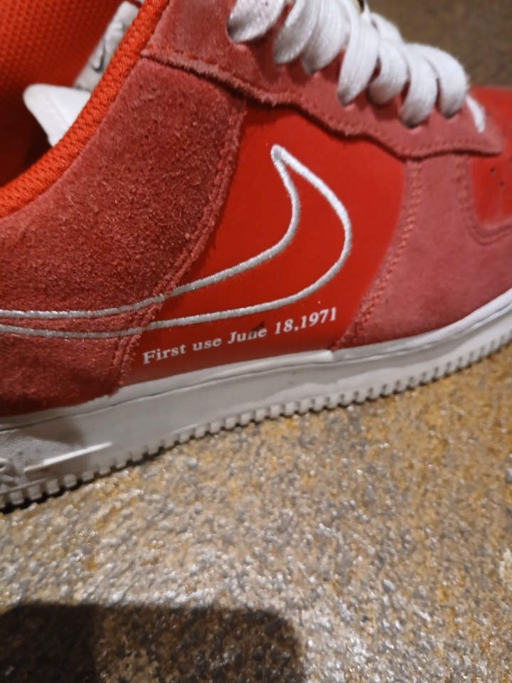 NIKE AIR FORCE ONES size 9.5 mens RED, WHITE & BLUE 💙 EUC NO BOX ...