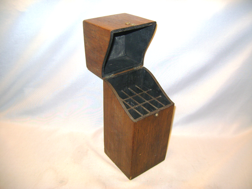Vintage Oak Storage Box for 15 Straight Razors | eBay