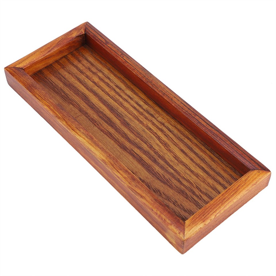 20*8cm Rectangle Wooden Tea Tray Serving Table Plate Snacks Food ...